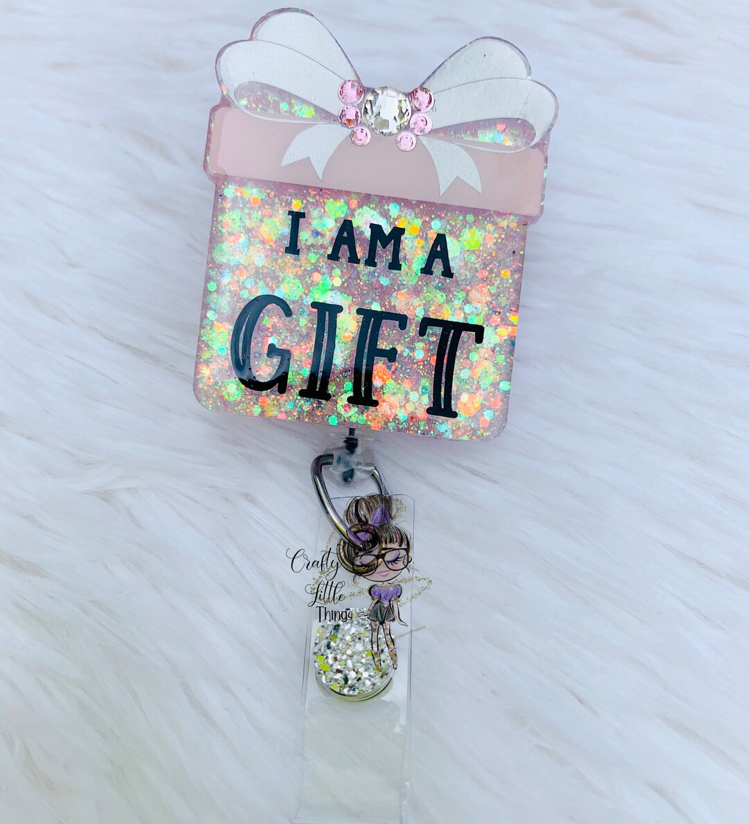 I Am A Gift Badge Reel- Holiday Badge Reels- Birthday Badge Reels ...