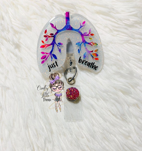 Lungs Just Breathe ID Badge Reel Medical Badge Reels - Etsy