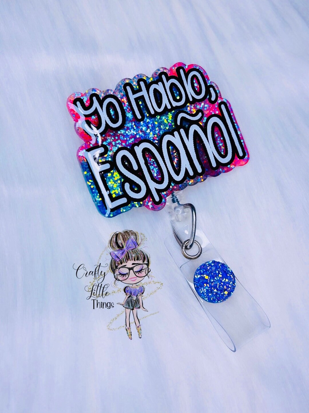 Yo Hablo Español Badge Reel- Spanish Badge Reels- Hispanic Badge Reels ...