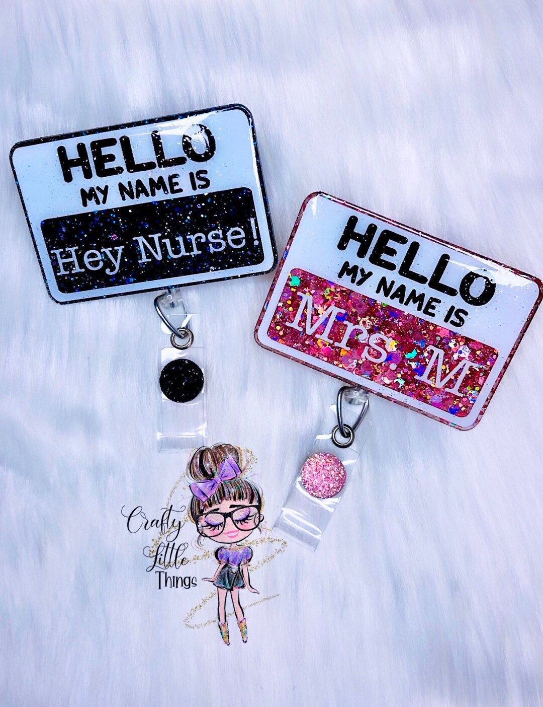 Name Tag Badge Reel- Personalized Badge Reels- Funny Badge Reels- Nurse ...