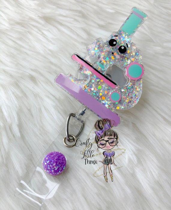 Sparkly Microscope Badge Reel Education Badge Reels Science | Etsy ...