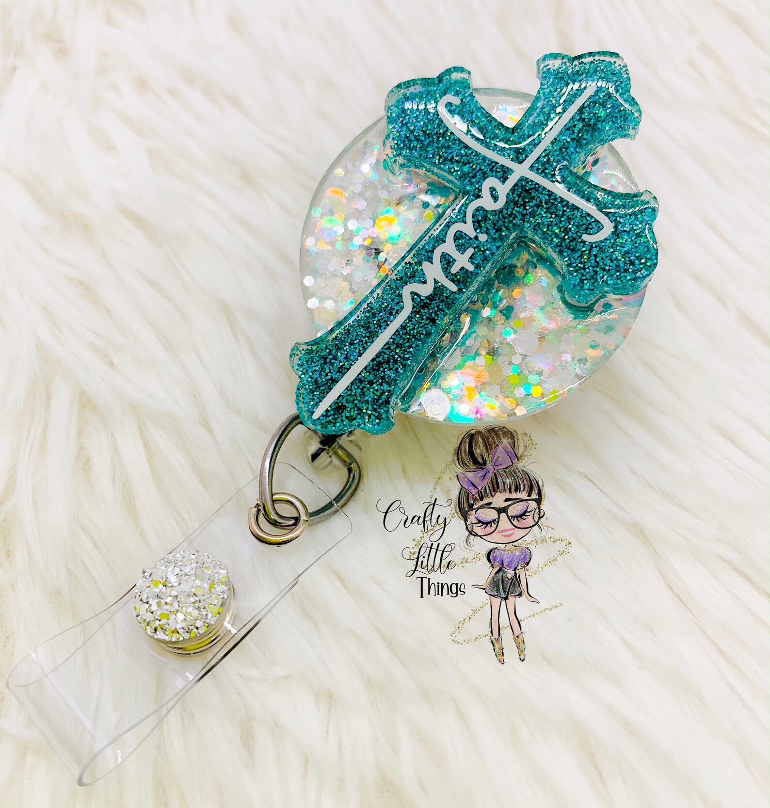 Faith Cross Badge Reel - Etsy