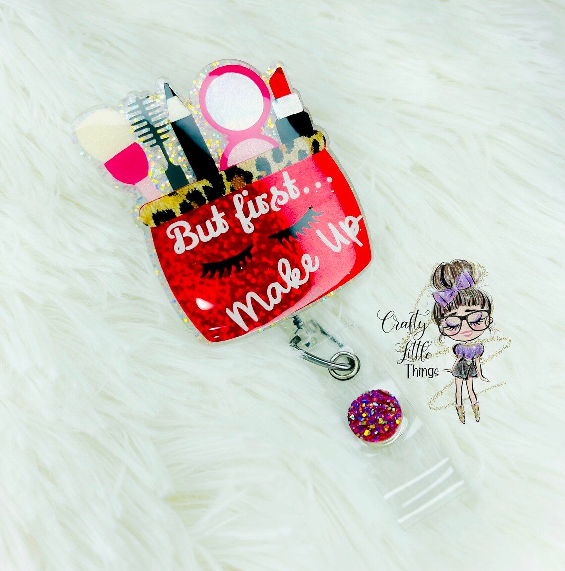 Makeup Bag Badge Reel Makeup Badge Holders Cosmetologist - Etsy