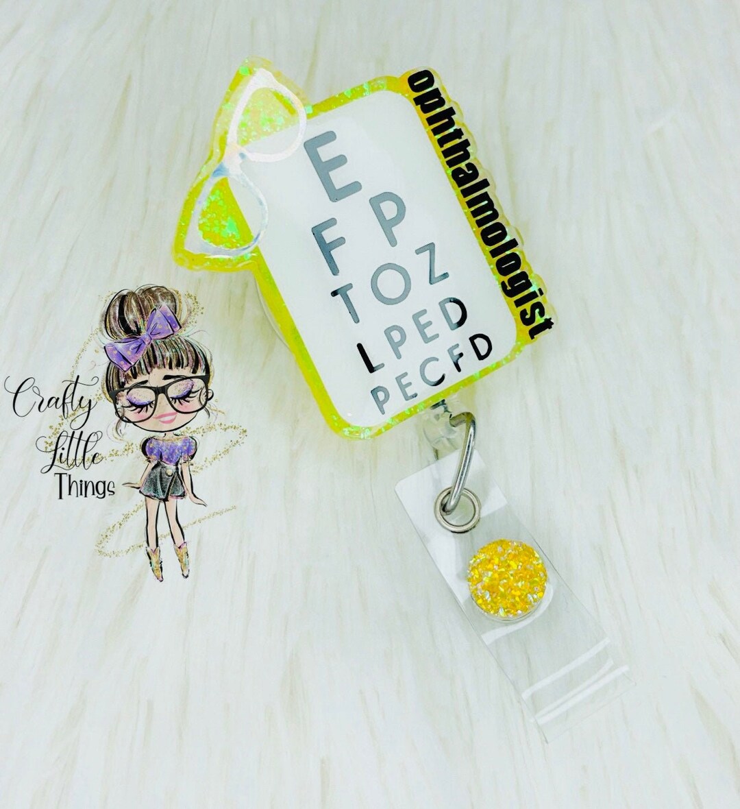 Ophthalmologist Eye Chart Badge Reel- Ophthalmology Badge Reel- Eye ...