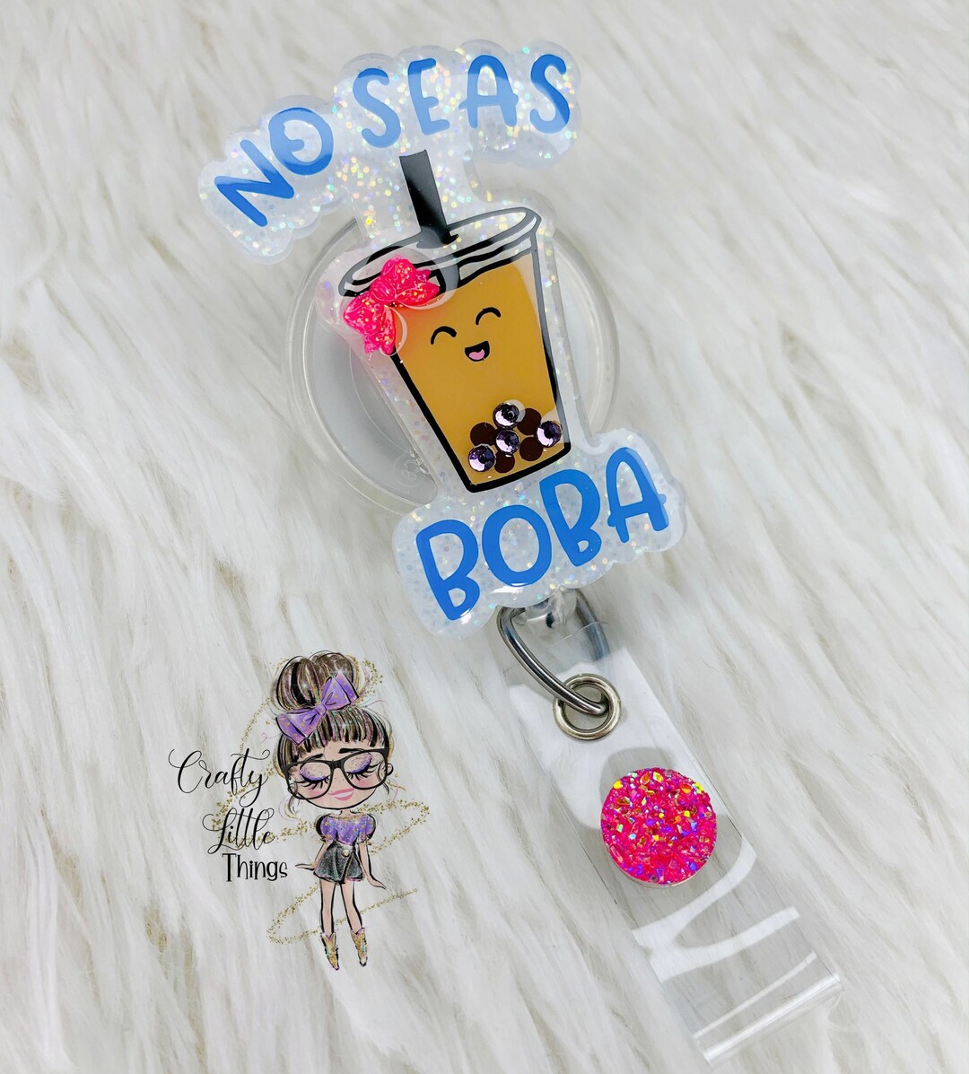 No Seas Boba Badge Reel- Spanish Badge Reels- Bubble Tea Badge Reels ...