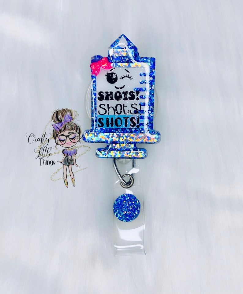 Shots! Syringe Badge Reel- Nurse Badge Reels- Medical Assistant Badge ...