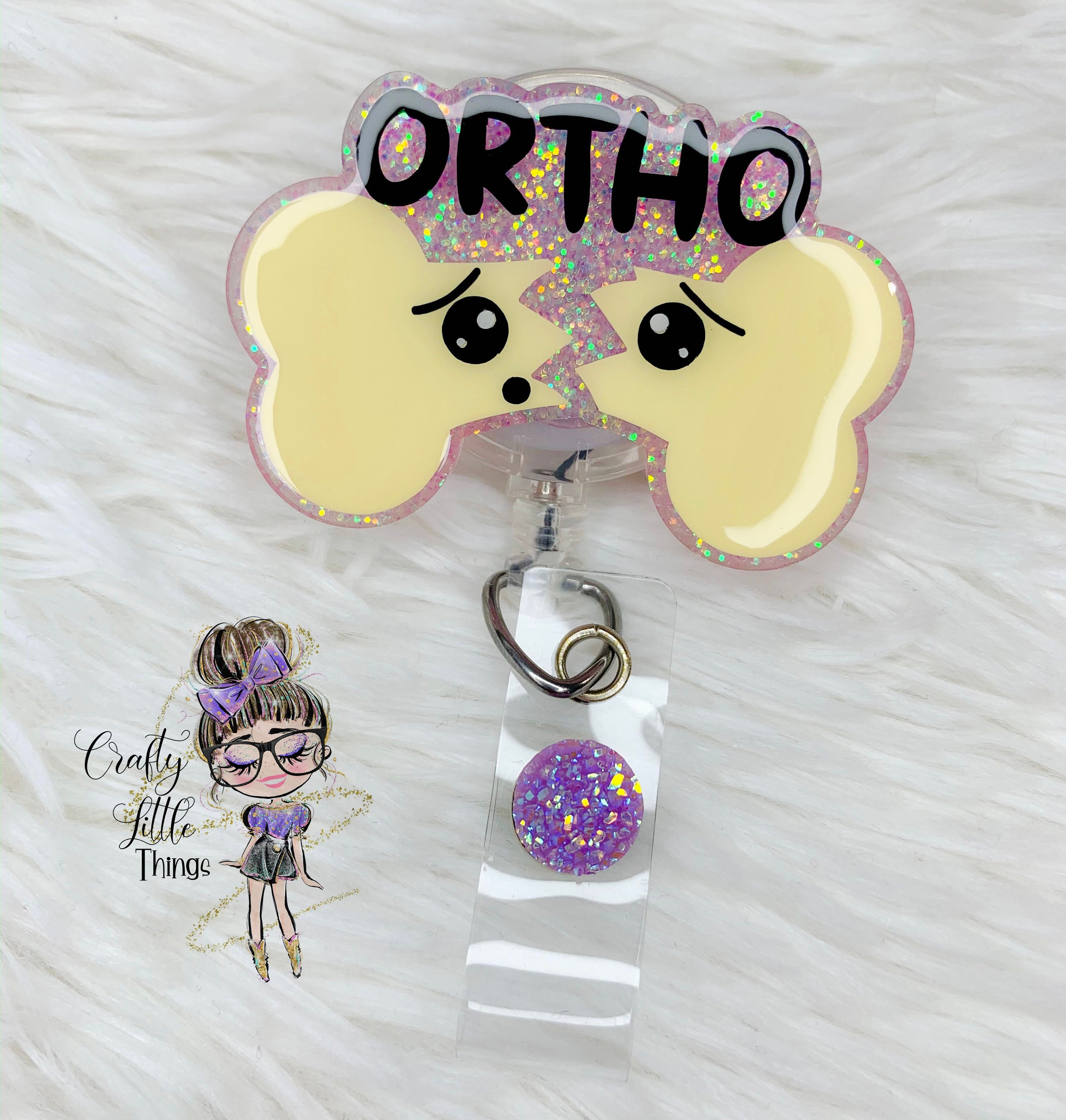 Ortho Broken Bone Badge Reel- Cute Badge Reels- Orthopedic Badge Reels ...