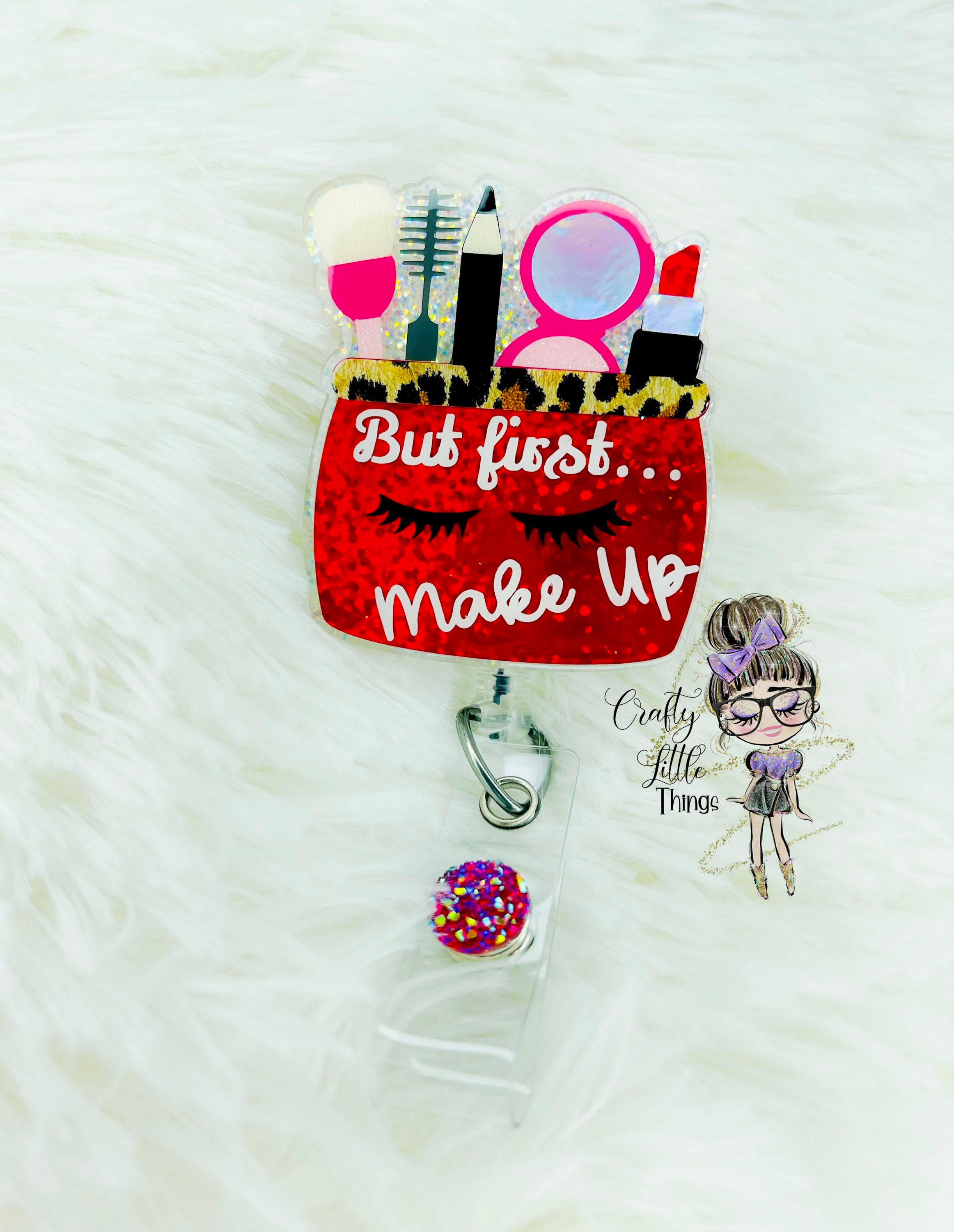 Makeup Bag Badge Reel Makeup Badge Holders Cosmetologist - Etsy