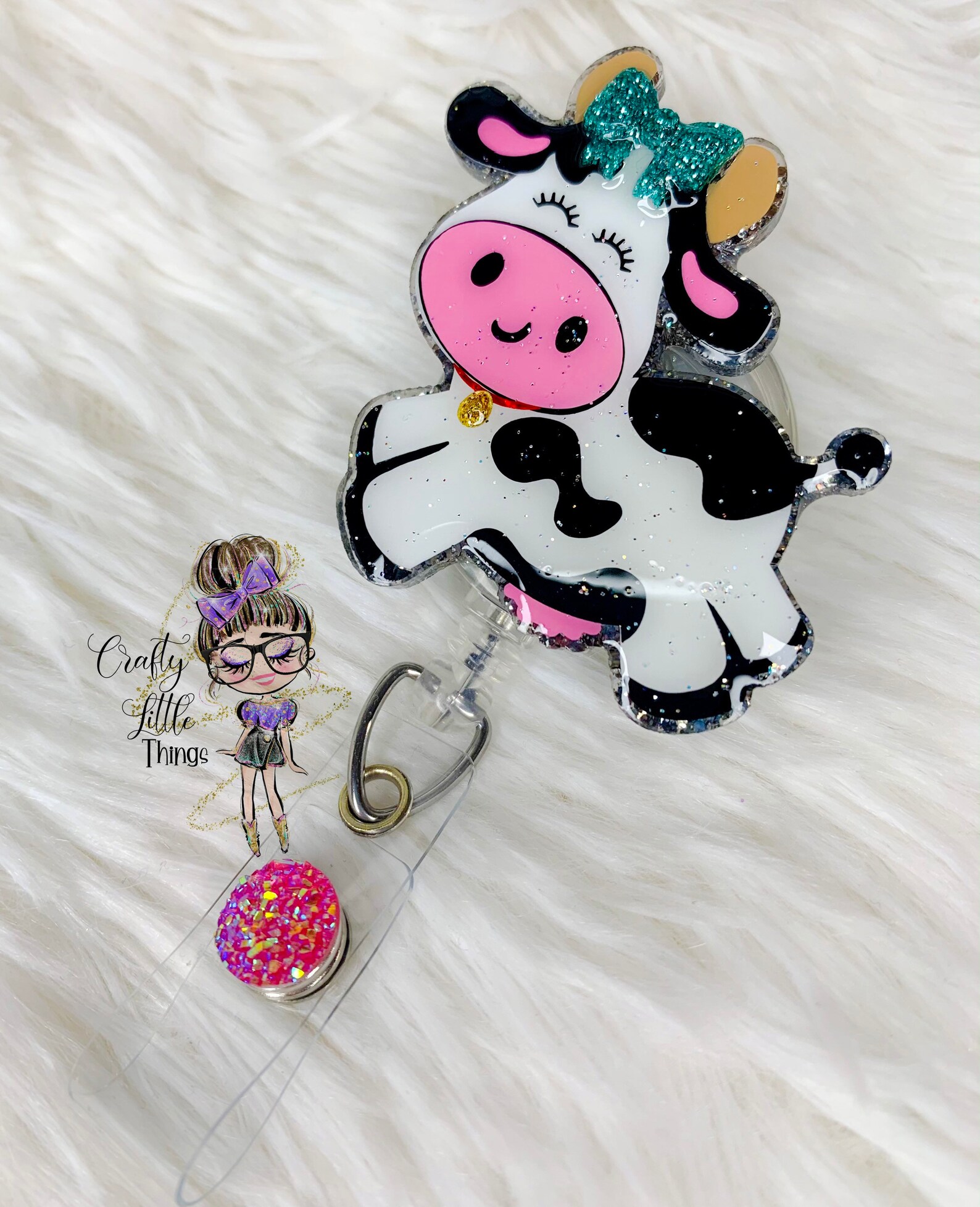 Jumping Cow Badge Reel- Cute Animal Badge Reels - Etsy