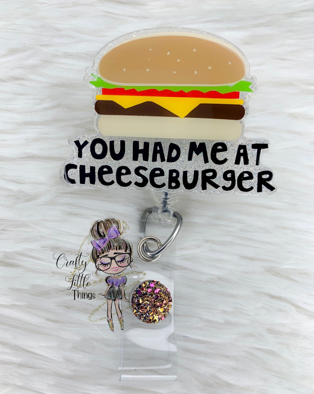 Cheeseburger Badge Reel- Food Badge Reels- Funny Badge Reels- You Had ...