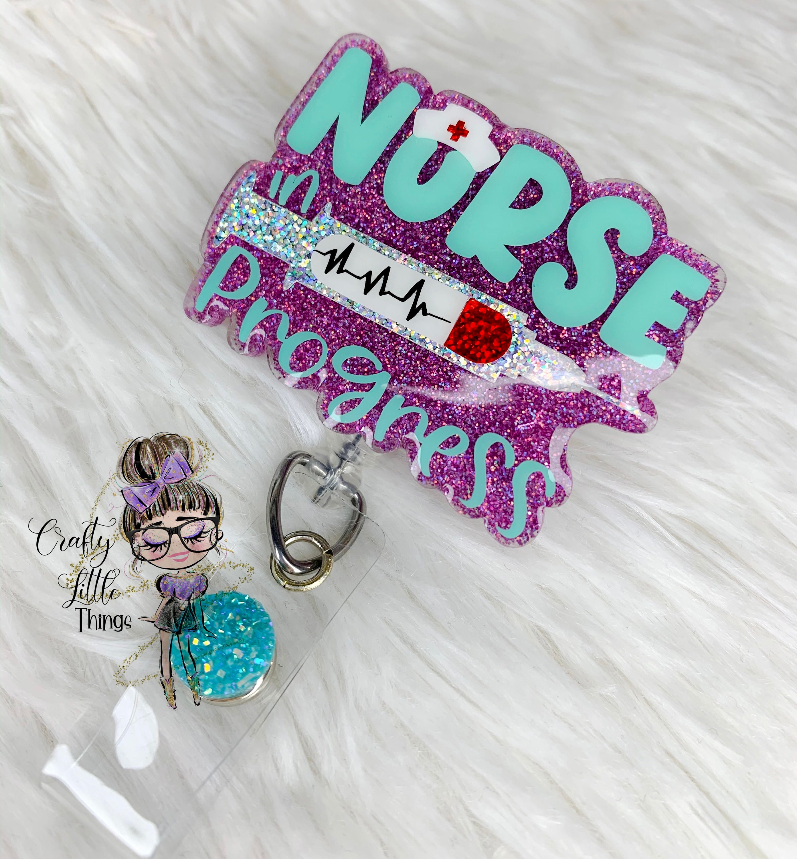 Nurse in Progress Badge Reel Student Nurse Badge Reels | Etsy