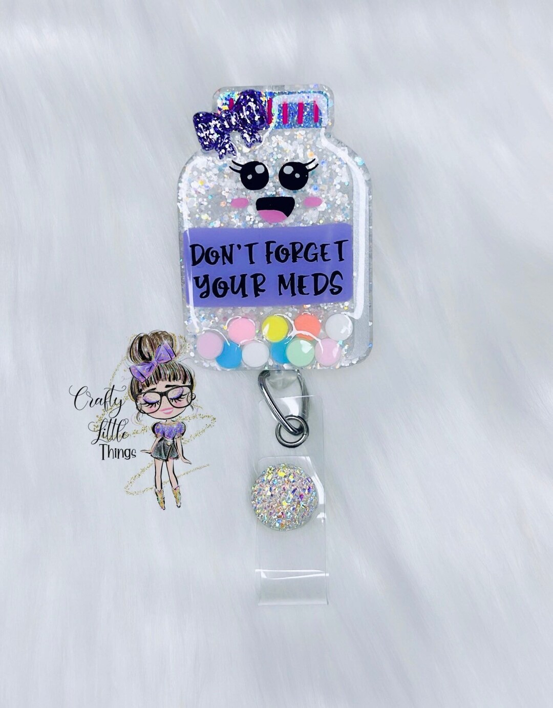 Don’t Forget Your Meds Badge Reel- Medicine Bottle Badge Reel- Pill ...