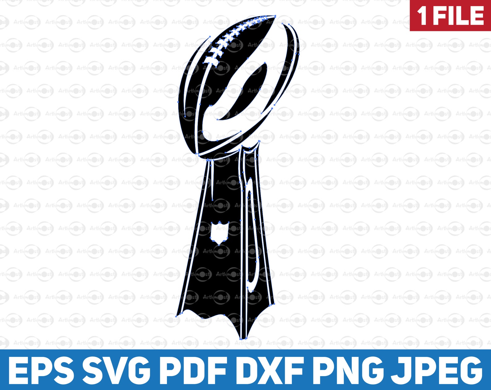 NFL Super Bowl 2020 Clipart Svg Vince Lombardi Trophy Vector | Etsy