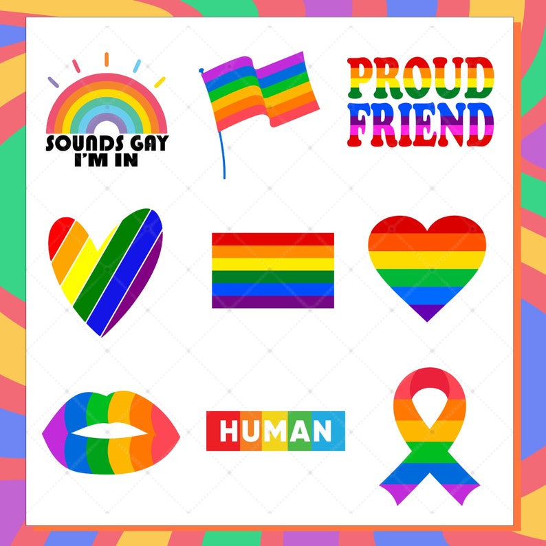 LGBTQ PNG Bundle, Rainbow LGBT Png, Pride Png, Gay Pride Png, Lgbt ...