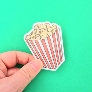 Popcorn Die Cut Vinyl Sticker in a Glossy White or Transparent - Etsy