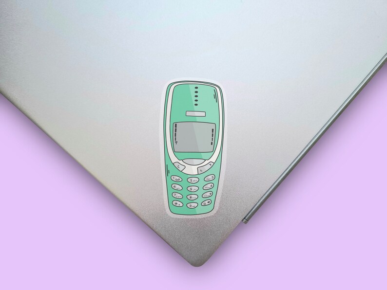 Retro Mobile Phone Sticker Sticker Decal for Journal or Scrapbooking 90 ...