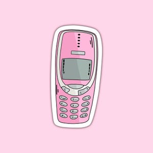 Retro Mobile Phone Sticker | Sticker Decal for Journal or Scrapbooking ...
