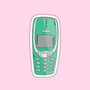 Retro Mobile Phone Sticker | Sticker Decal for Journal or Scrapbooking ...