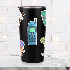 Retro Mobile Phone Sticker | 90's Aesthetic Stickers | Sticker Decal ...
