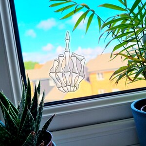 Skeleton Middle Finger Hand Sticker | Body Part Sticker | Halloween ...