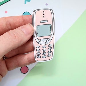 Retro Mobile Phone Sticker Sticker Decal for Journal or | Etsy