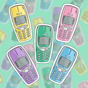 Retro Mobile Phone Sticker Sticker Decal for Journal or Scrapbooking 90 ...