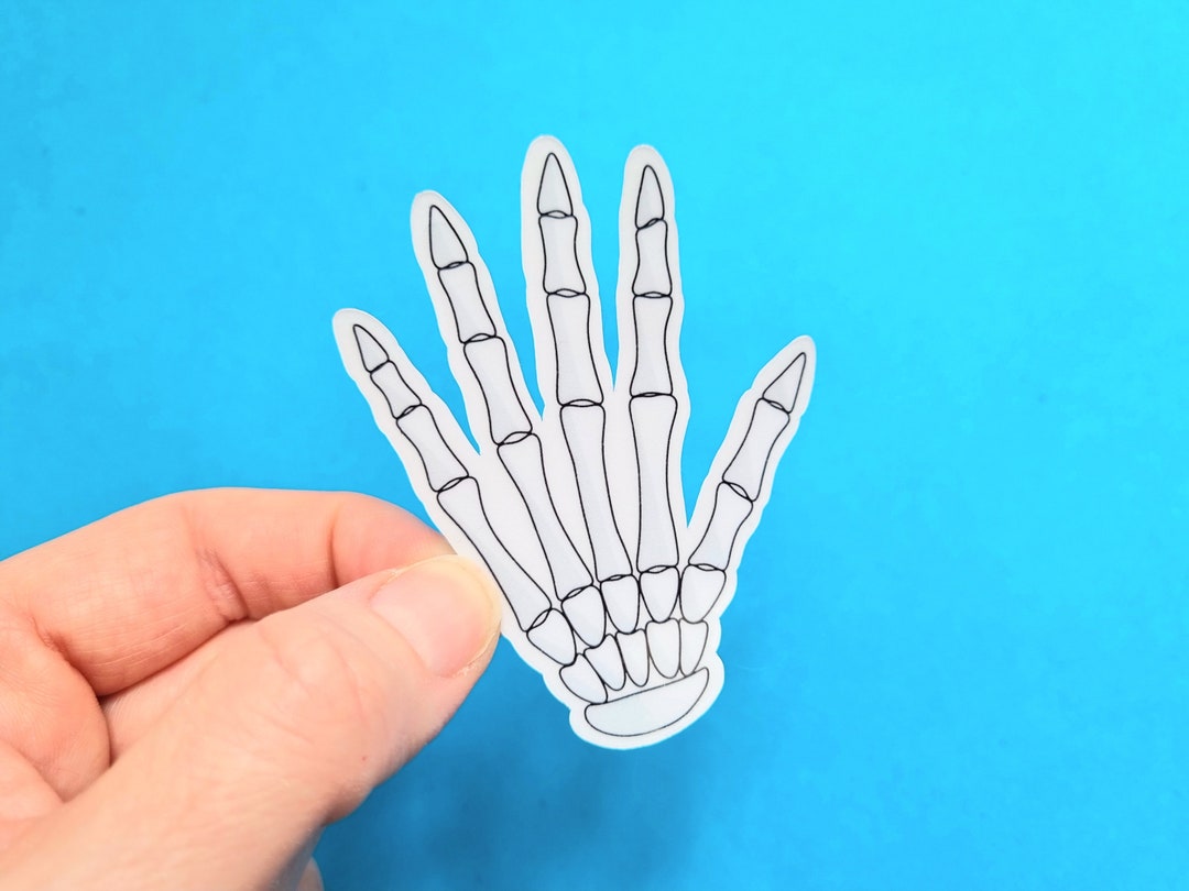 Skeleton Hand Sticker Body Part Sticker Halloween - Etsy