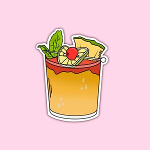 Cocktail Sticker Set | Cute Decals for Laptop, Mirror or Tablet | Gift ...
