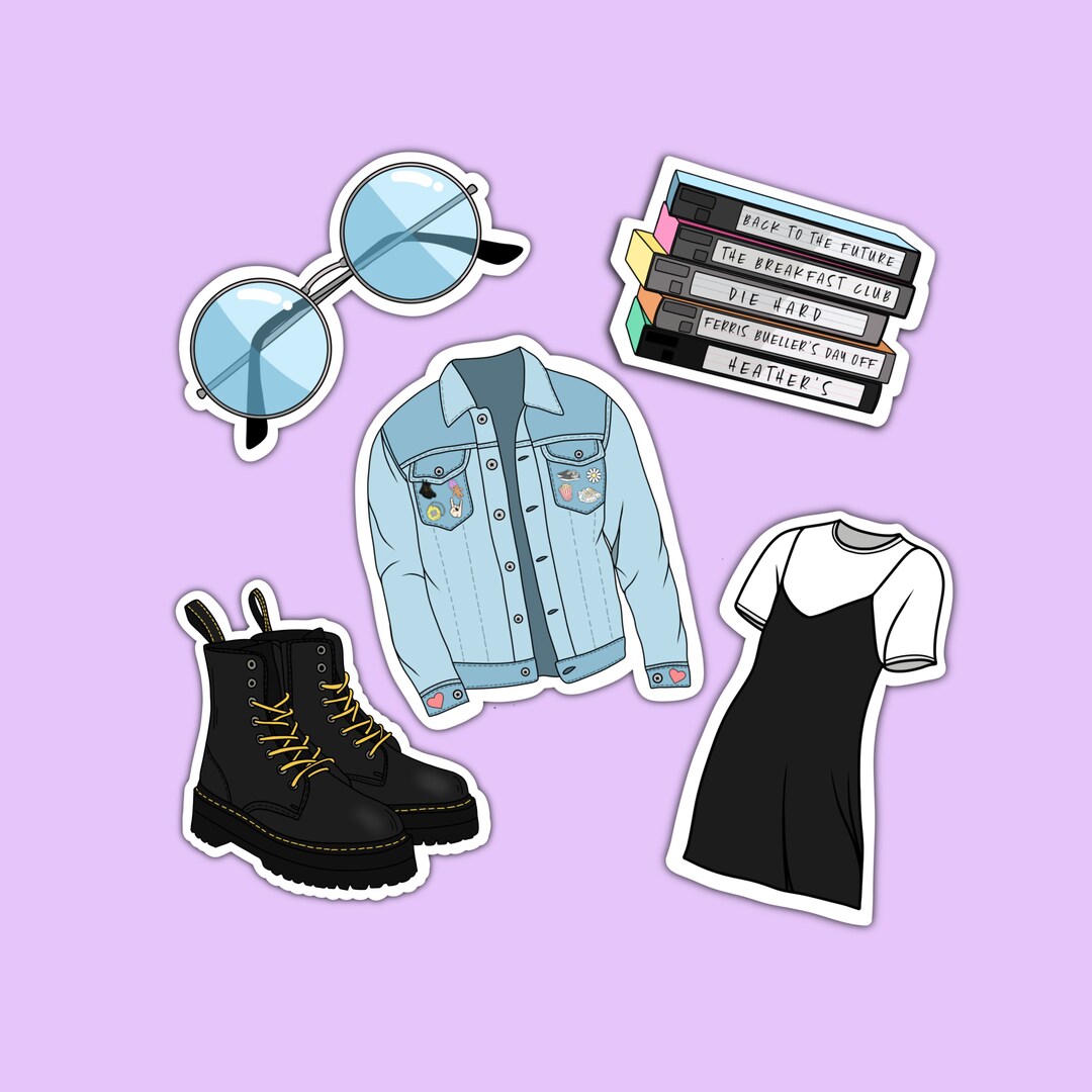 90's/00's Die Cut Sticker Pack for Journal, Notebook, Laptop or Mirror ...