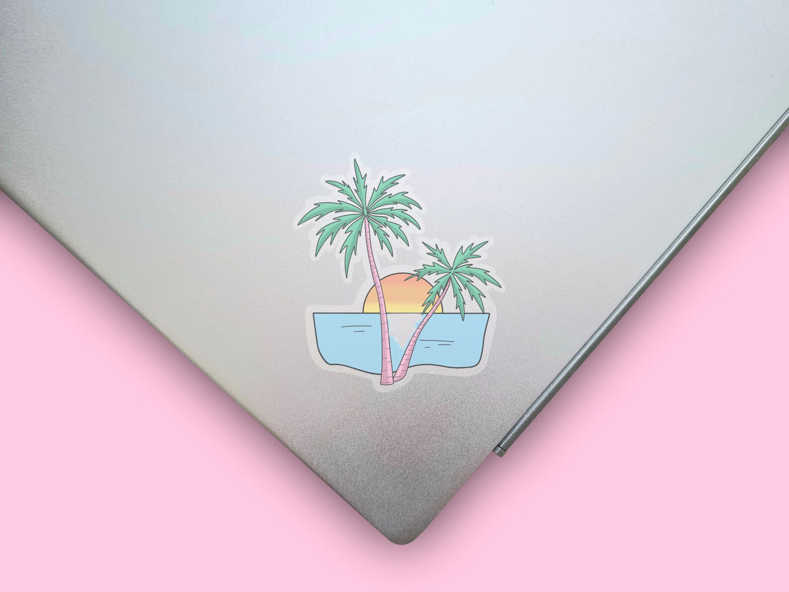 Palm Tree Beach Die Cut Vinyl Sticker Colourful Bright Fun - Etsy UK