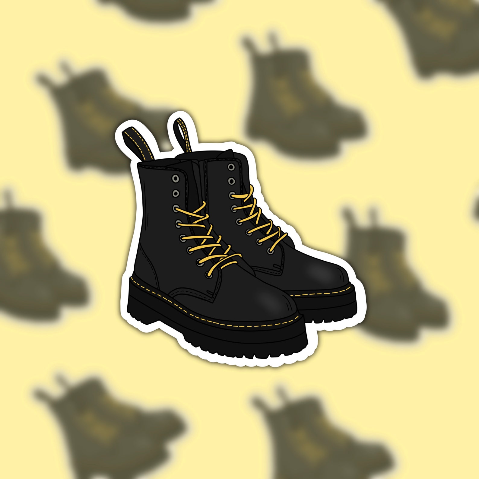 Dr Martens Die Cut Vinyl Sticker in a Glossy White or Transparent ...