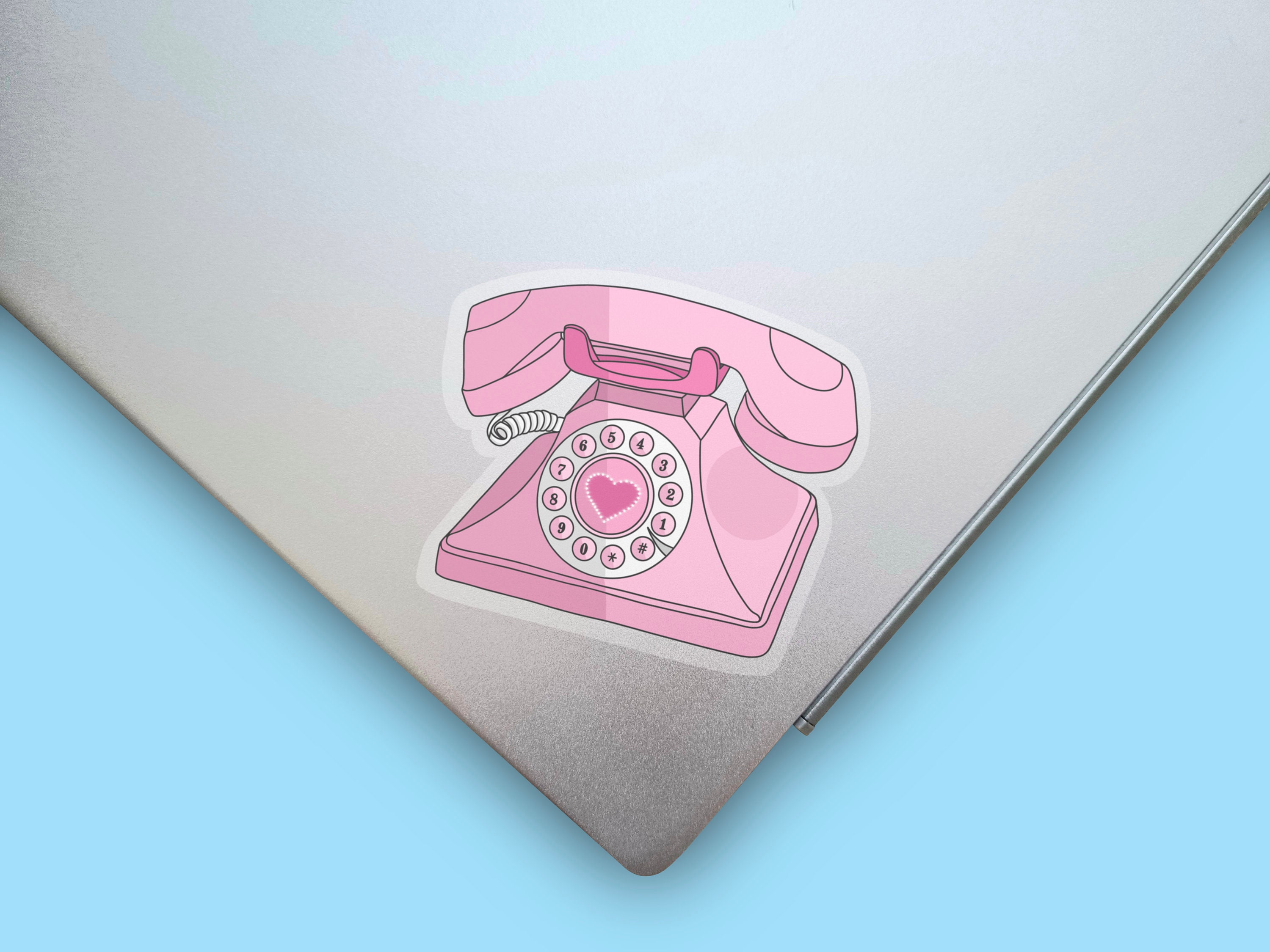 Retro 50's Style Telephone Sticker for Journal, Scrapbook or Tablet ...