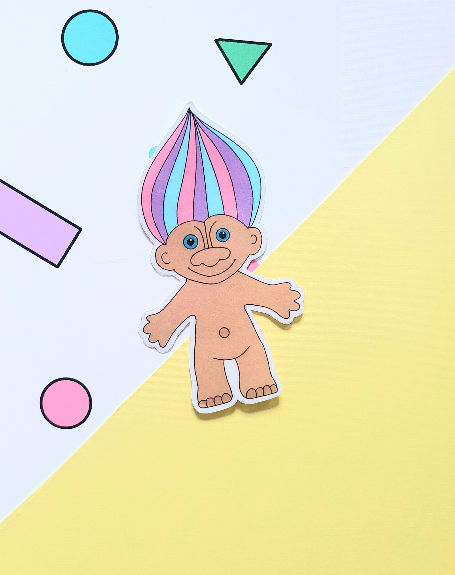 90's Childhood Troll Doll Toy Sticker Decal for Mirror | Etsy