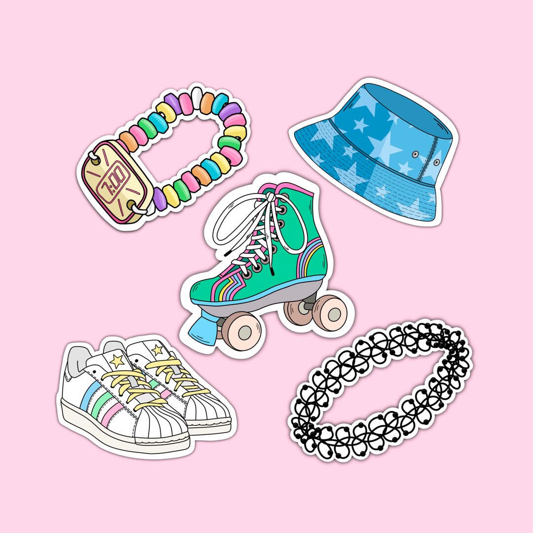 Preppy Girl Sticker Pack | Cute 90's Decals for Journal, Laptop or ...