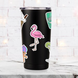 Flamingo Sticker | Tropical Bird Decal for Laptop, Mirror or Notebook ...