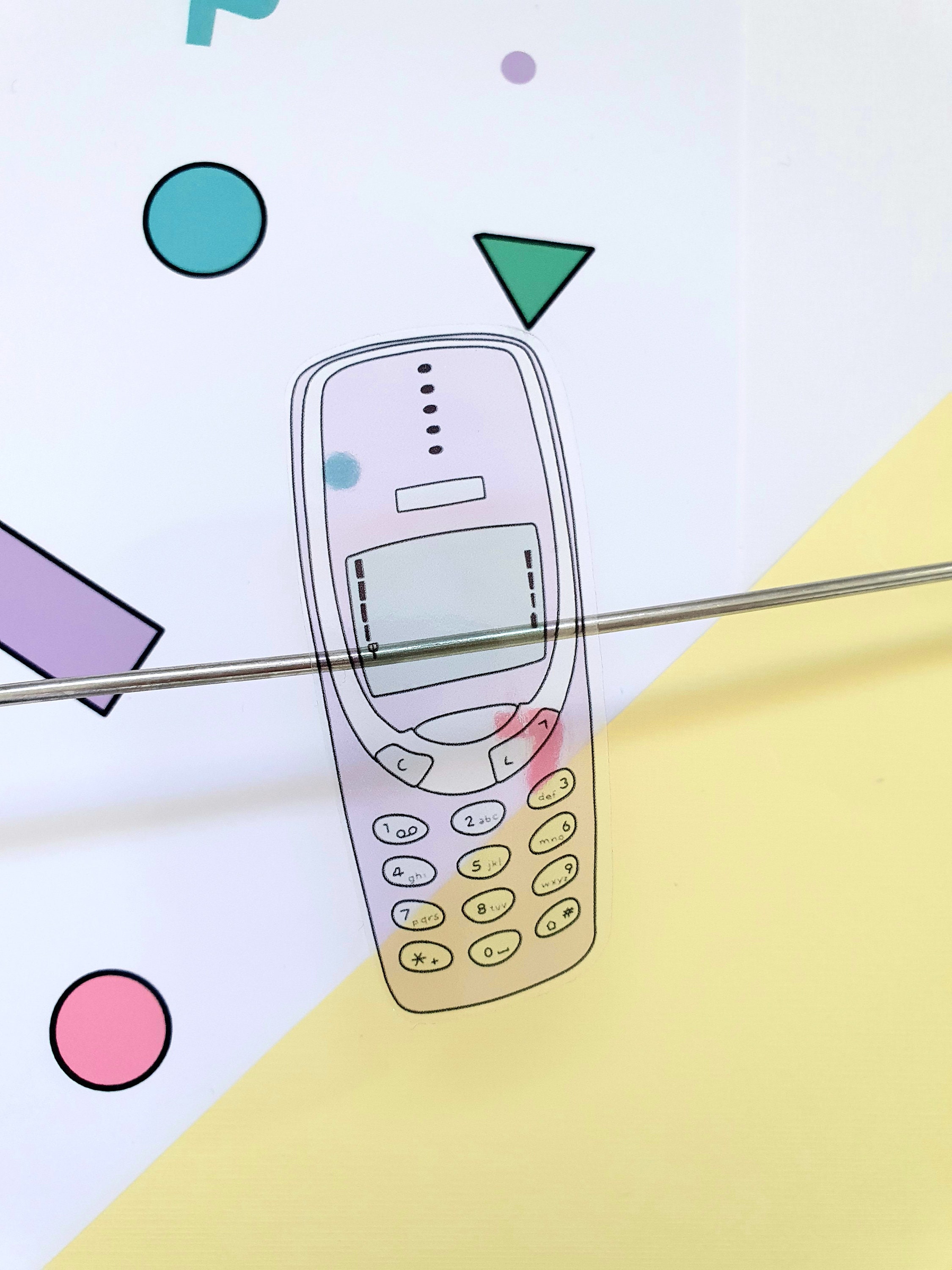 Retro Mobile Phone Sticker Sticker Decal for Journal or | Etsy