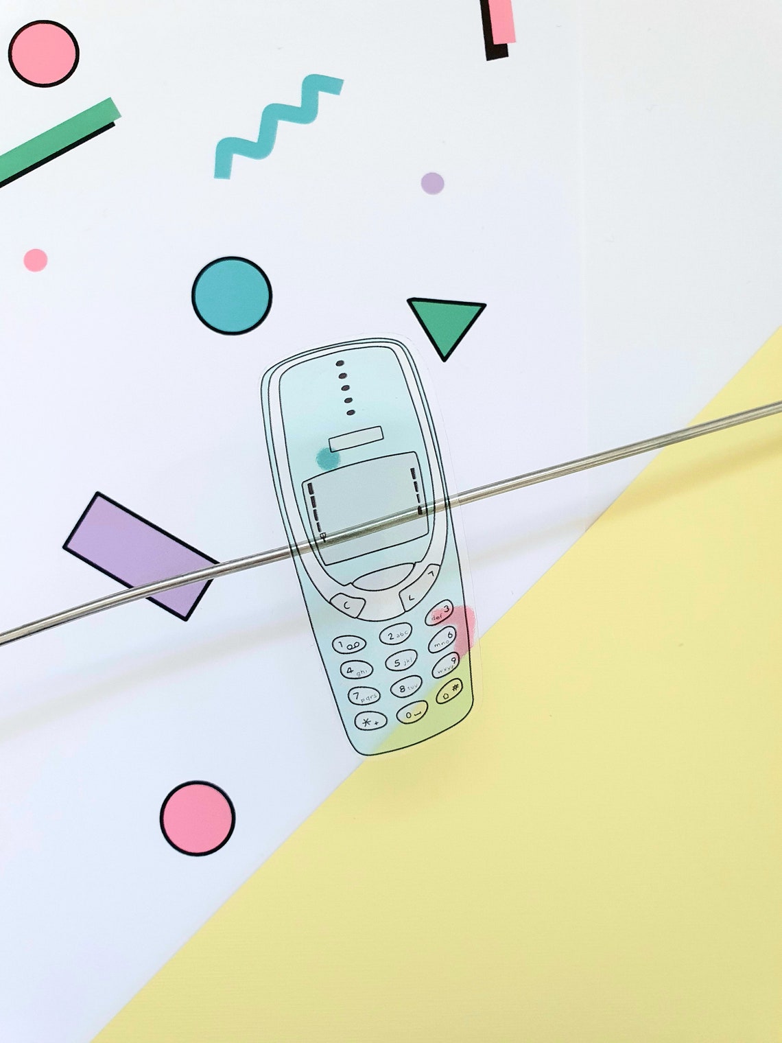 Retro Mobile Phone Sticker Sticker Decal for Journal or | Etsy