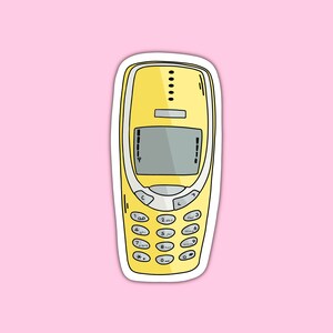 Retro Mobile Phone Sticker Sticker Decal for Journal or Scrapbooking 90 ...
