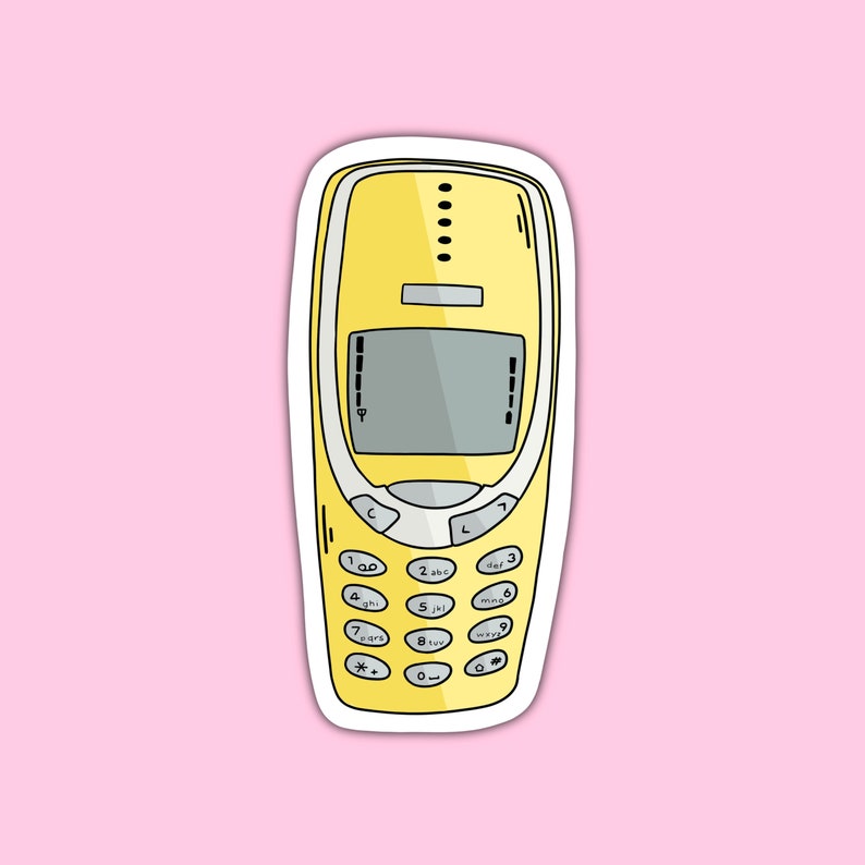 Retro Mobile Phone Sticker Sticker Decal for Journal or Scrapbooking 90 ...