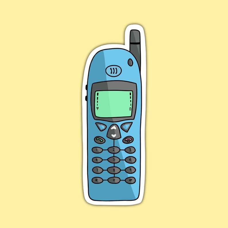 Retro Mobile Phone Sticker 90's Aesthetic Stickers Sticker Decal for ...