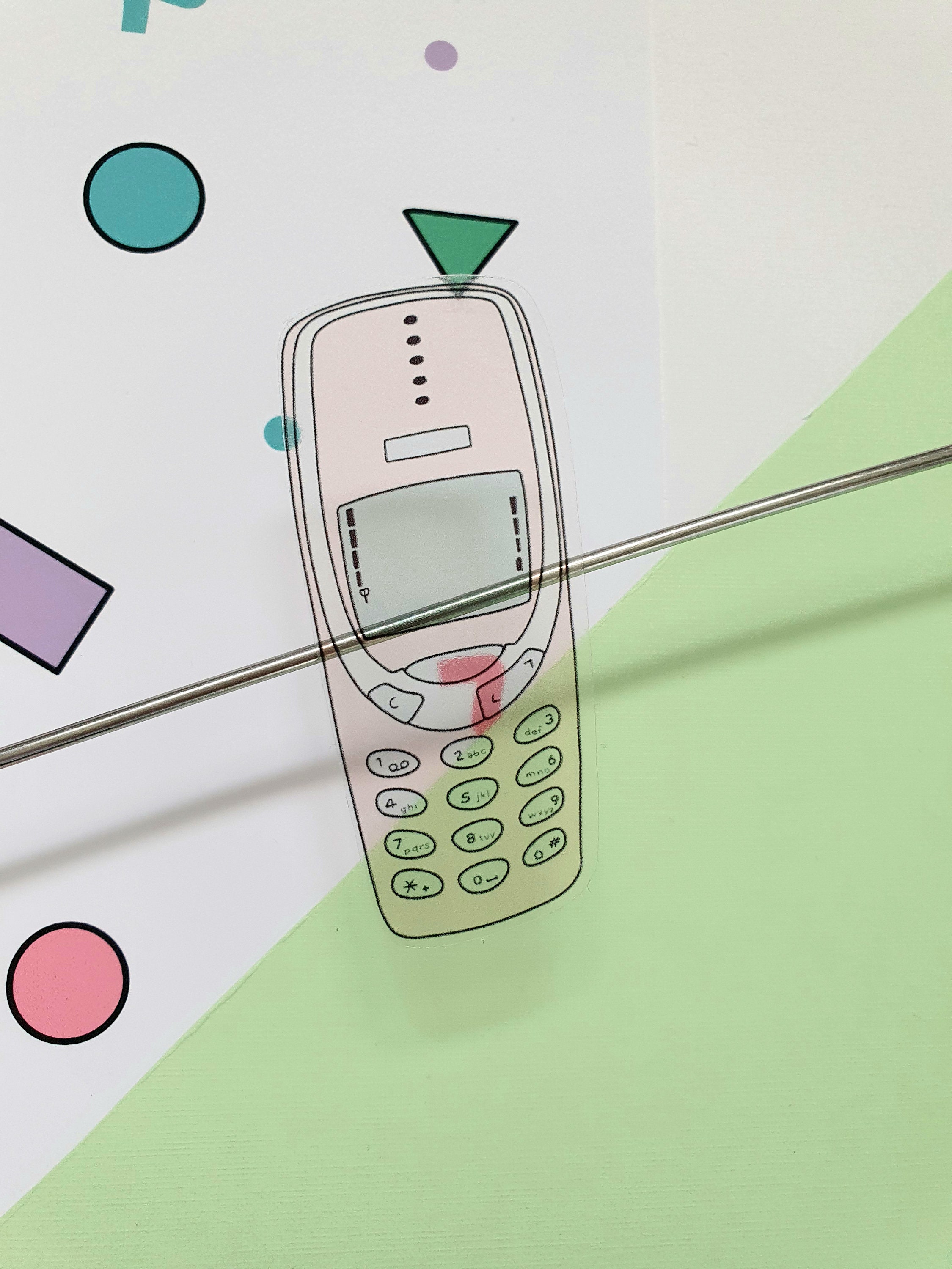 Retro Mobile Phone Sticker Sticker Decal for Journal or | Etsy