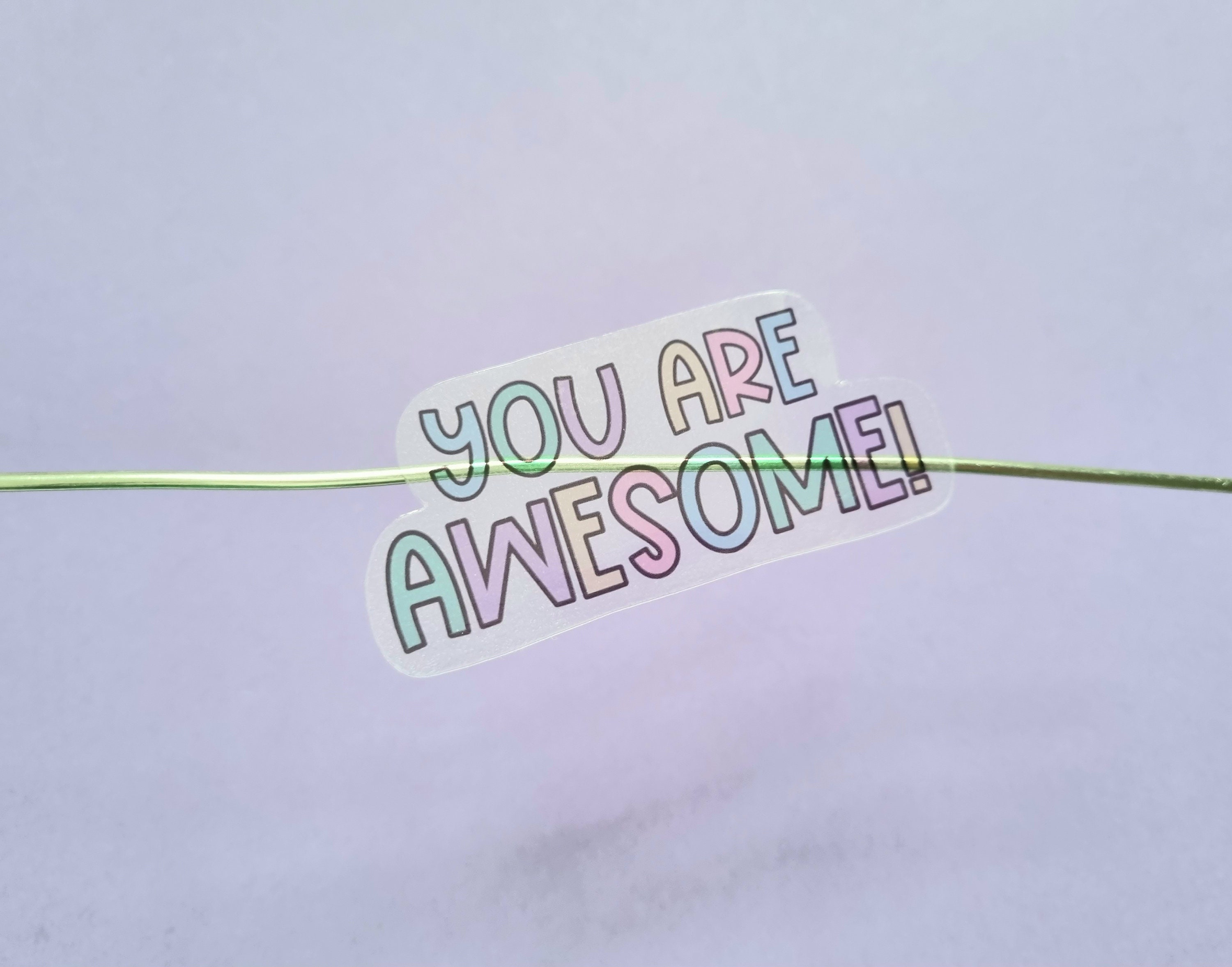 Happy Positive Life Affirmation Quote Sticker You Are Awesome Sticker ...