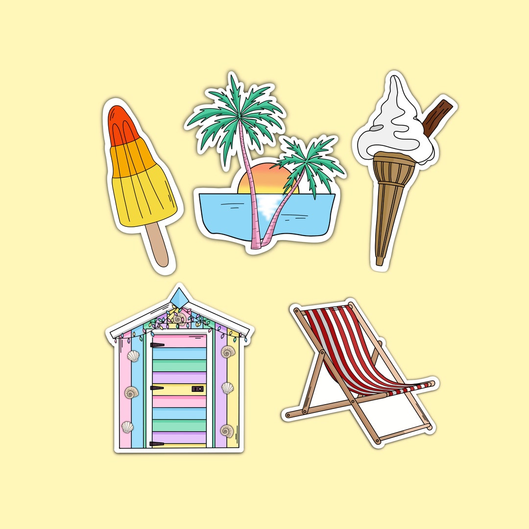 Summer Sticker Pack British Summer Decals Stickers for Notebook ...