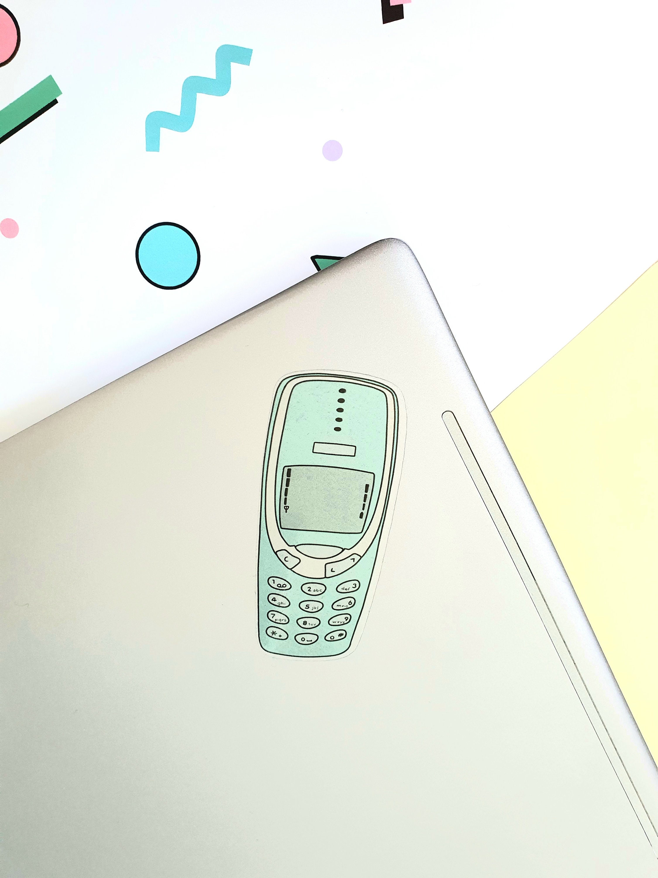 Retro Mobile Phone Sticker Sticker Decal for Journal or | Etsy