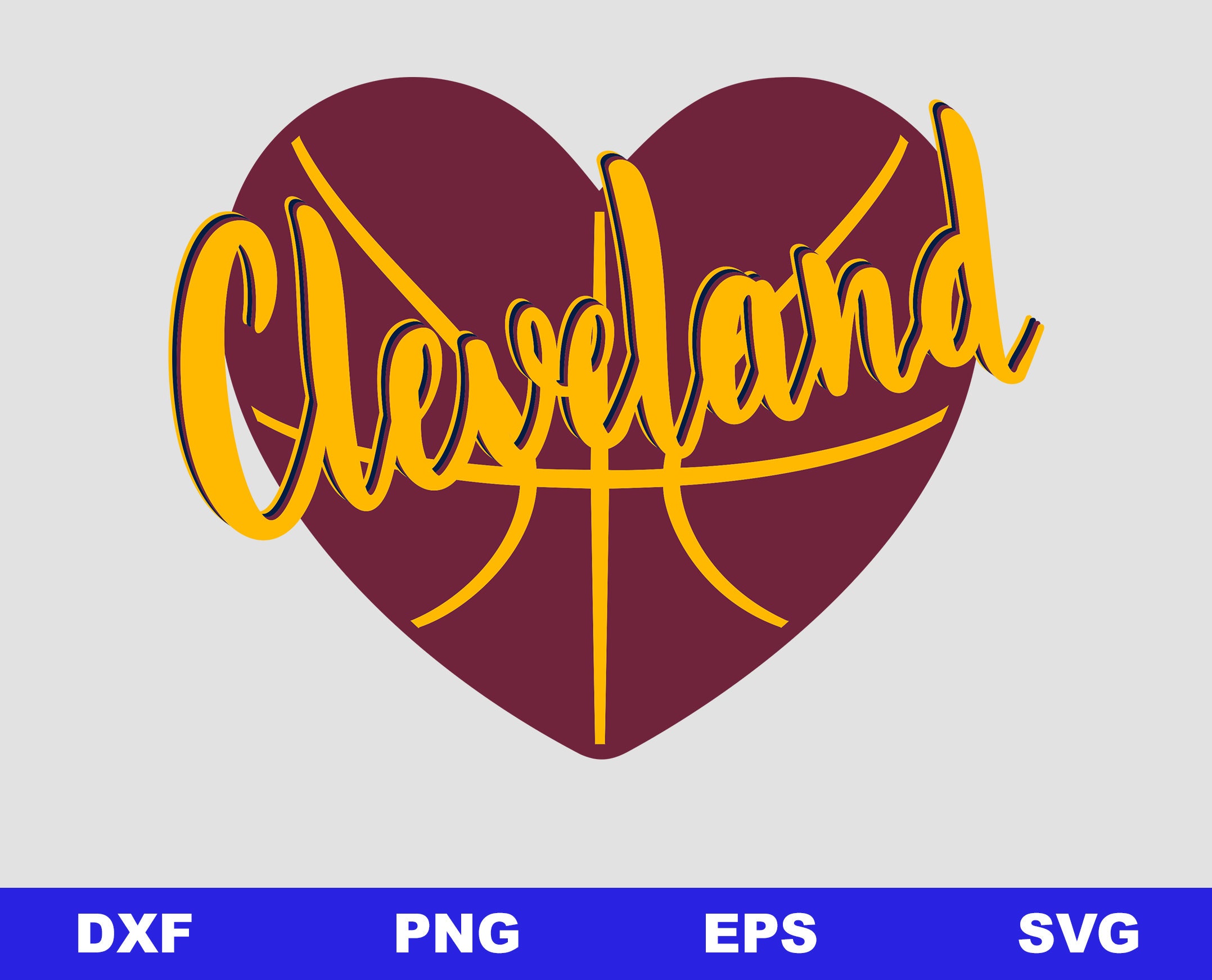 CLEVELAND Basketball SVG - Etsy