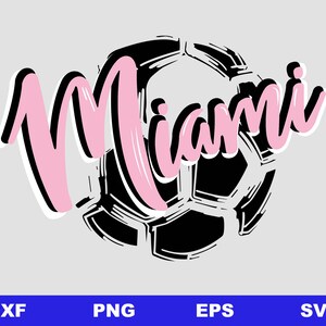 MIAMI Soccer Ball Vector Print Digital Download Soccer Ball | Etsy