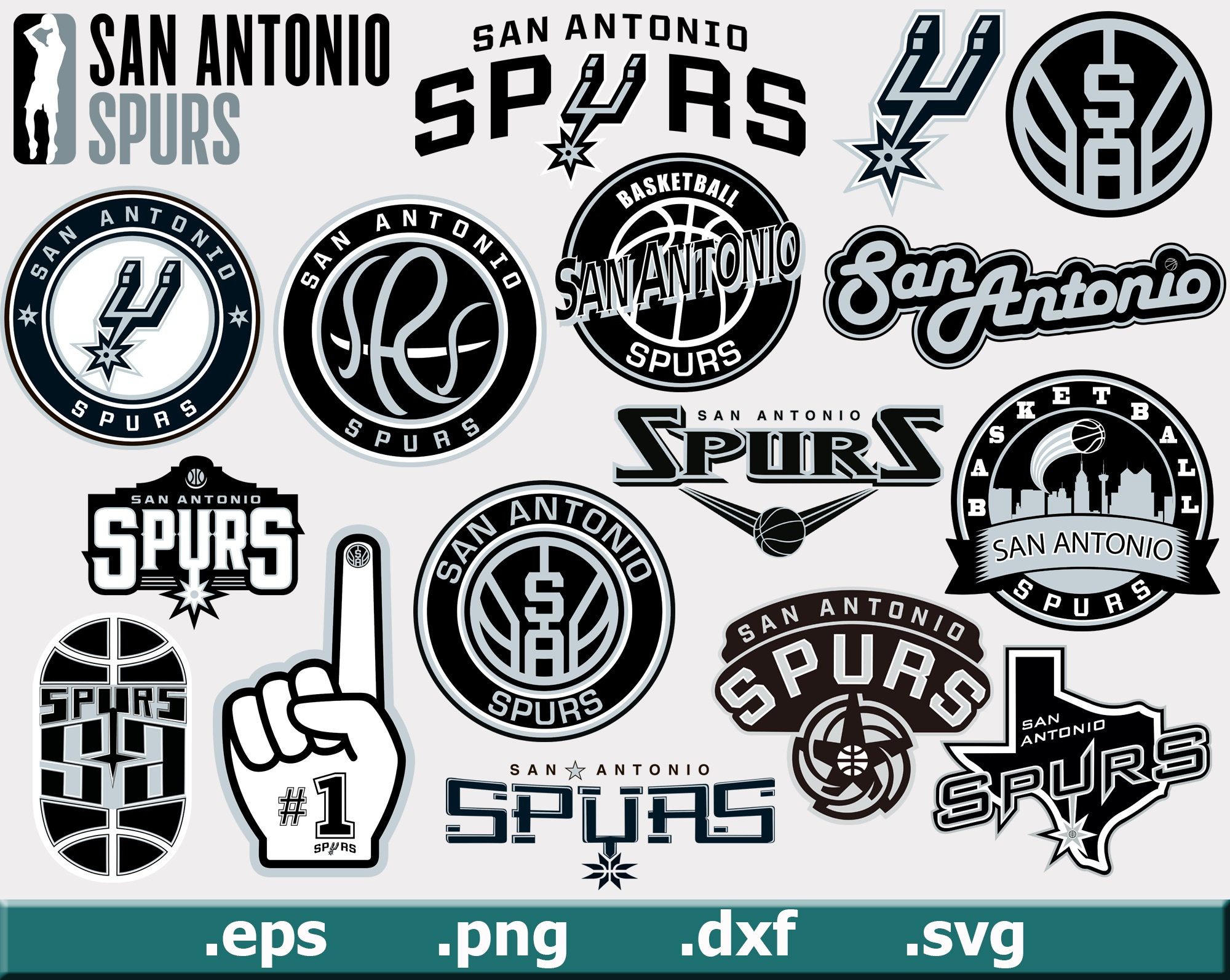San Antonio Spurs Basketball Sport Team Images Clip Art | Etsy