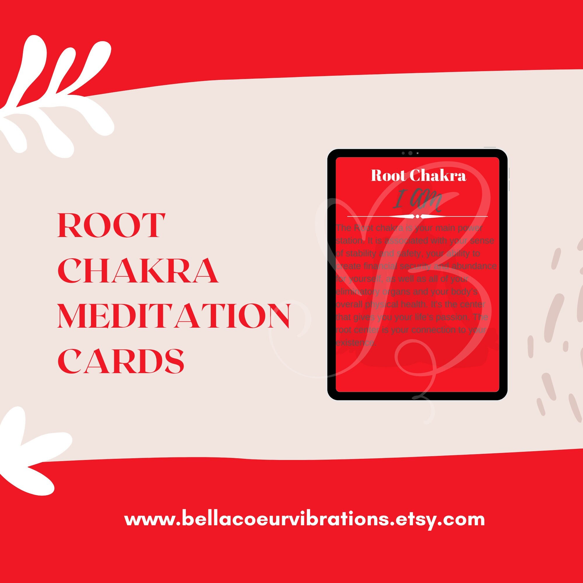 Root Chakra Digital Download Affirmation Cards - Etsy