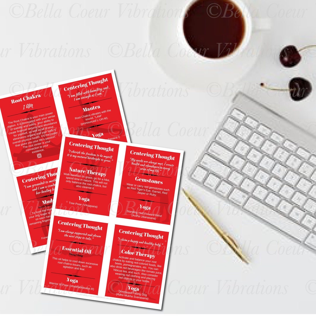 Root Chakra Digital Download Affirmation Cards - Etsy