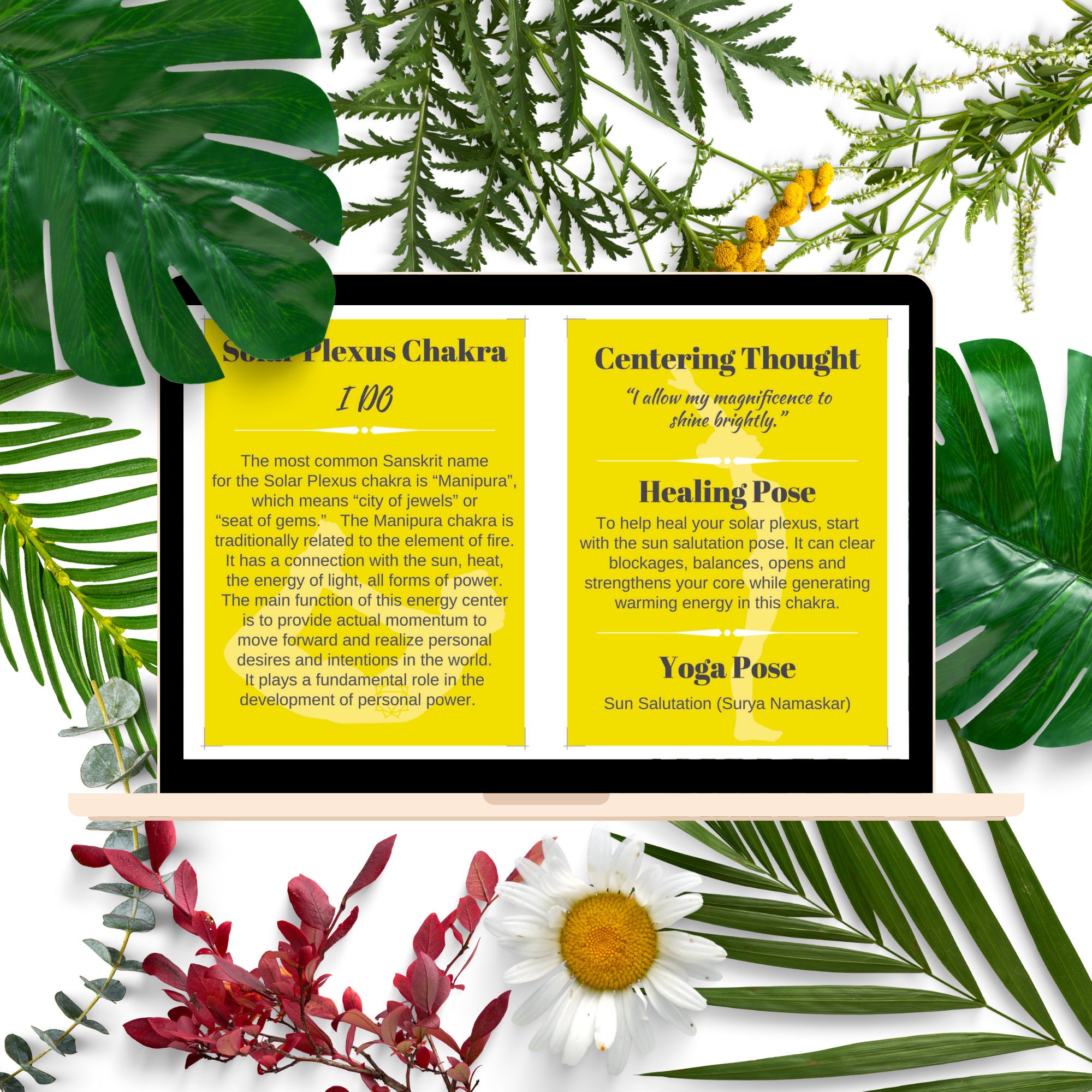 Instant Download Solar Plexus Chakra Mindfulness Cards, Printable ...